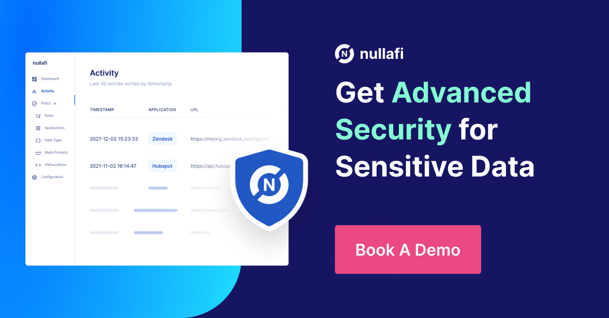 Book a Data Security & Access Control Demo of Nullafi Shield Today